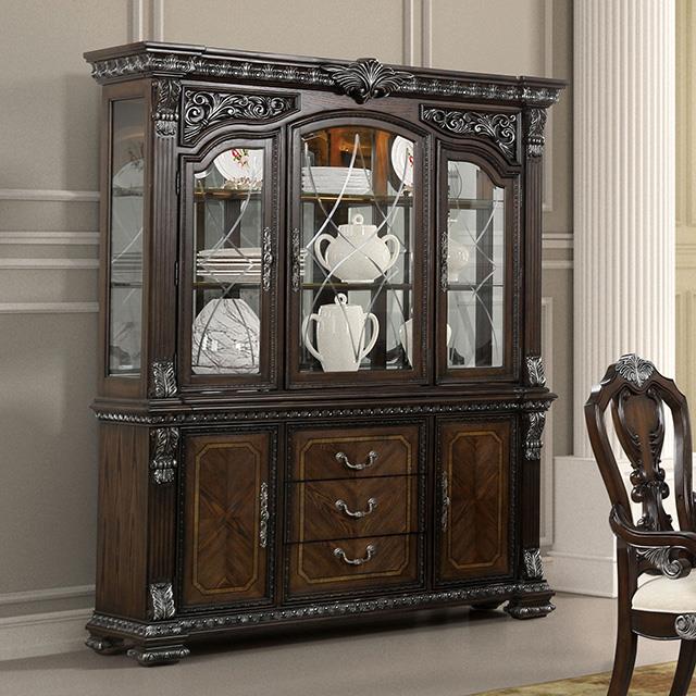 Furniture of America Promenade FM31002DB-HB-SET Hutch And Buffet